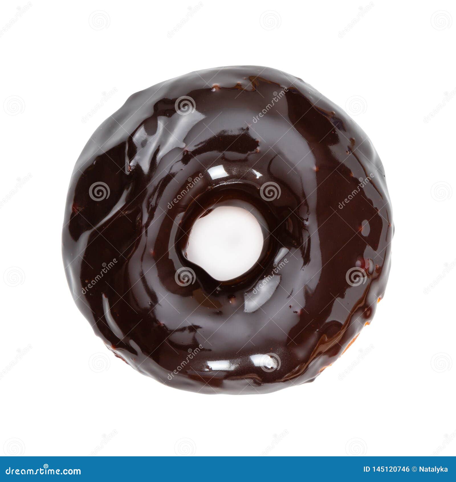 Donut with Glossy Mirror Chocolate Glaze Isolated on White Stock Photo ... Donut with Glossy Mirror Chocolate Glaze Isolated on White Stock Photo ...
