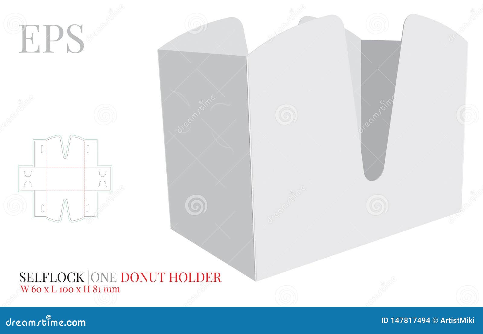 Donut Holder Template, Vector With Die Cut / Laser Cut Layers. Donuts ...