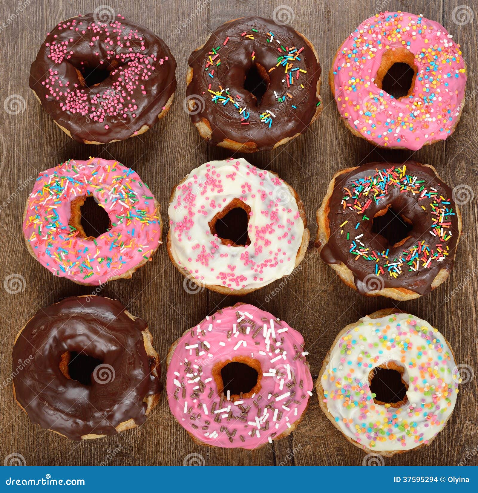 Donut with icing stock photo. Image of baking, confectionery - 37595294