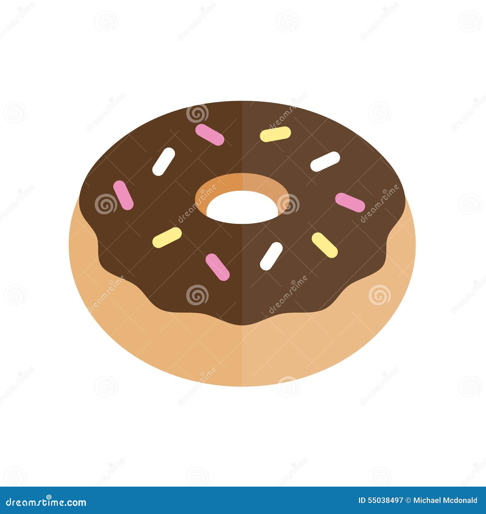Donut icon stock vector. Illustration of graphic, pink - 55038497