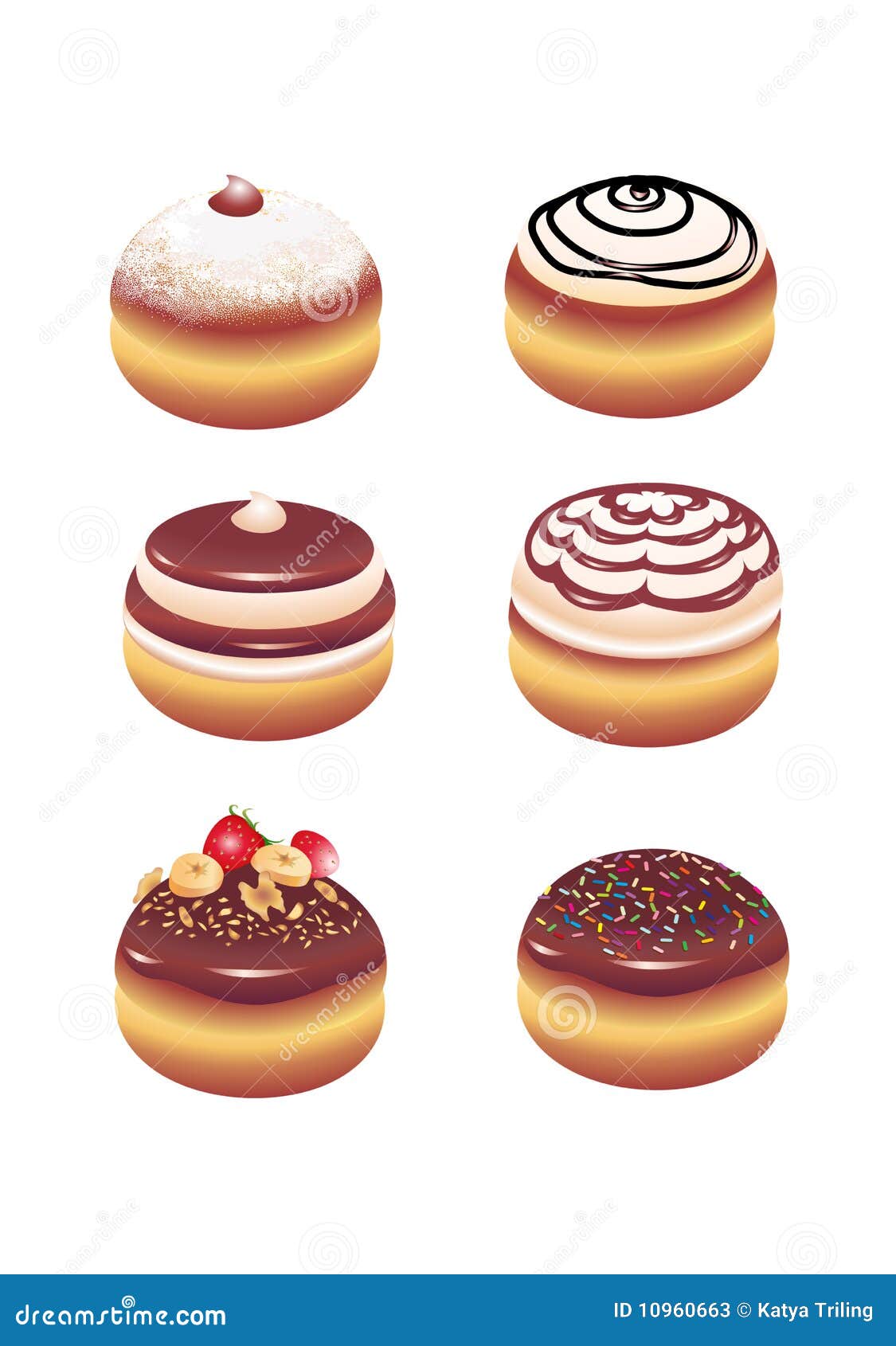 Donut icons stock vector. Illustration of cookie, cafe - 10960663
