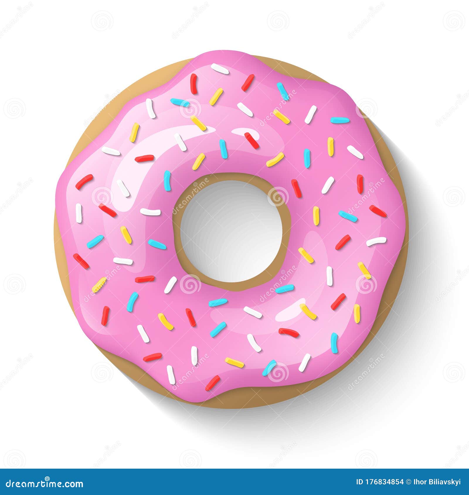 Donut Isolated On A White Background. Cute, Colorful And Glossy Donuts ... Donut Isolated On A White Background. Cute, Colorful And Glossy Donuts ...