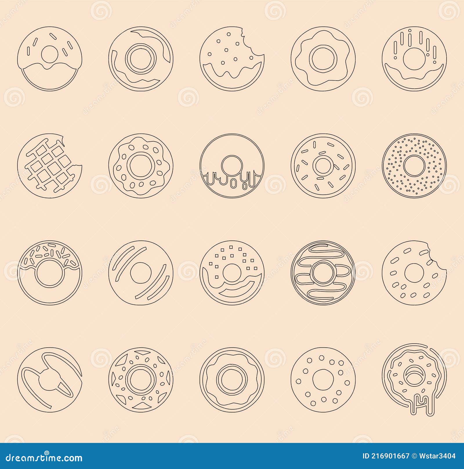 Donut One Line Drawing Junk Or Fast Food Concept Vector Illustration ...