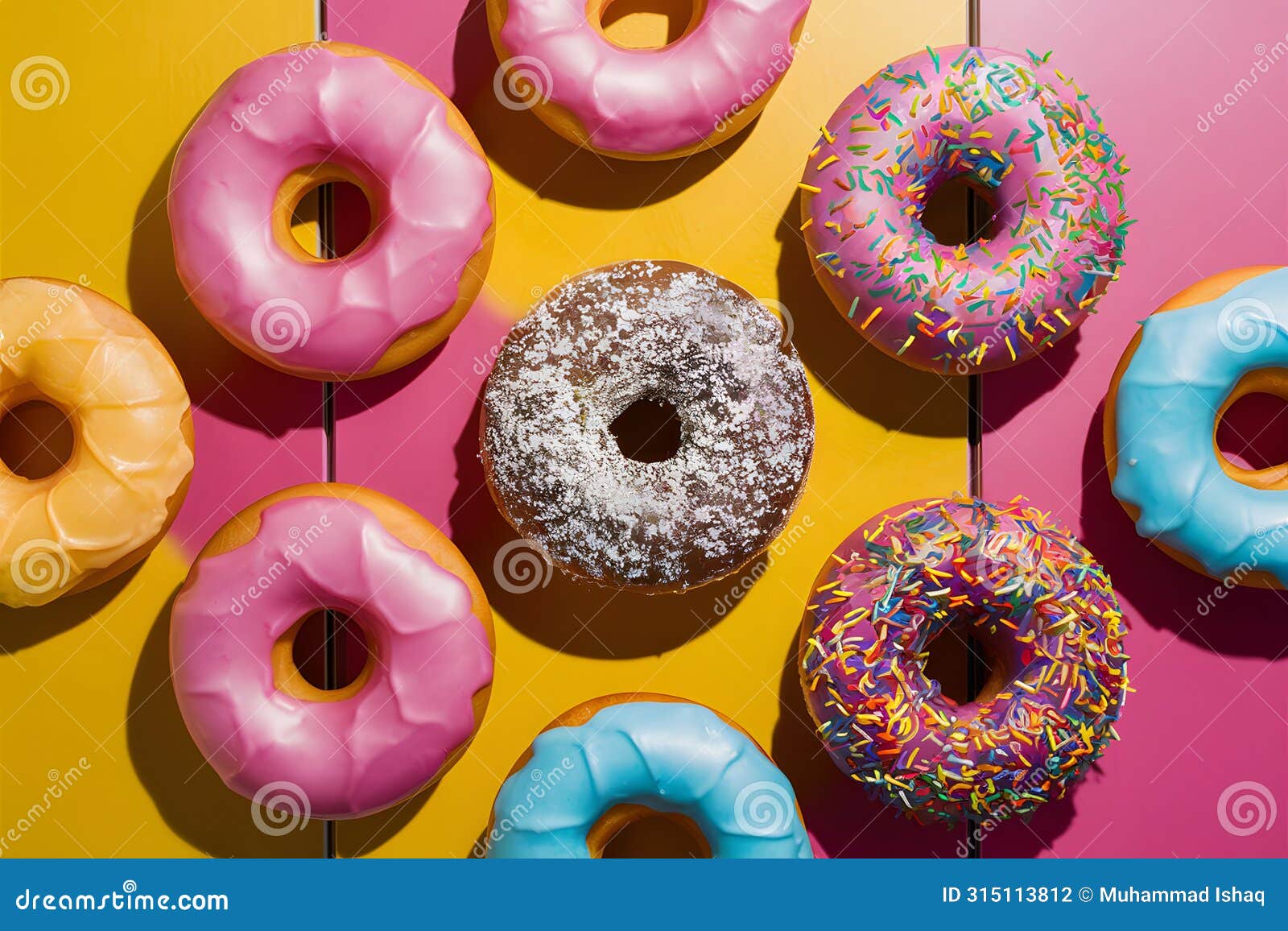 Donut Making Process Captured in a Vibrant Kitchen Setting Stock ...