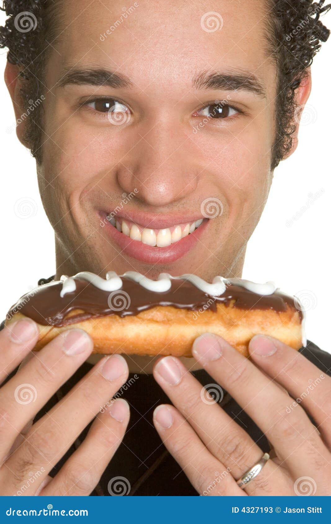 Donut Man stock image. Image of people, smiling, background - 4327193
