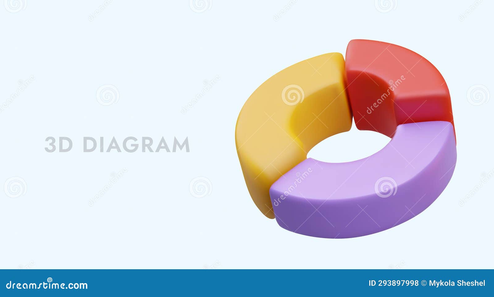 Donut Pie Chart with Sectors of Different Colors. Visualization of ...