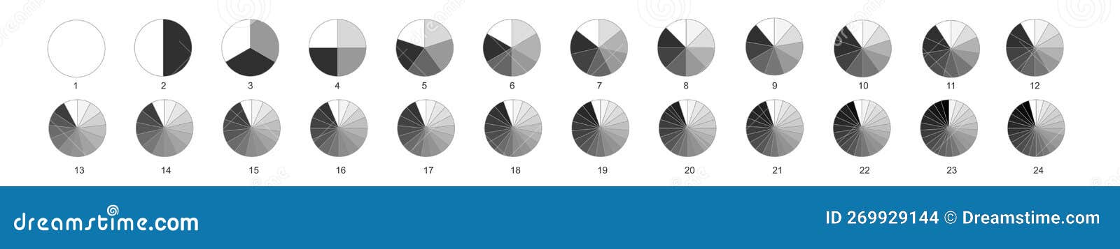 Donut or Pie Chart Templates. Circle Divides on Equal Parts. Set of ... Donut or Pie Chart Templates. Circle Divides on Equal Parts. Set of ...