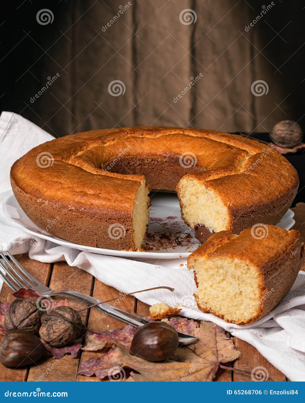 Donut on plate stock photo. Image of tasty, bakery, traditional - 65268706