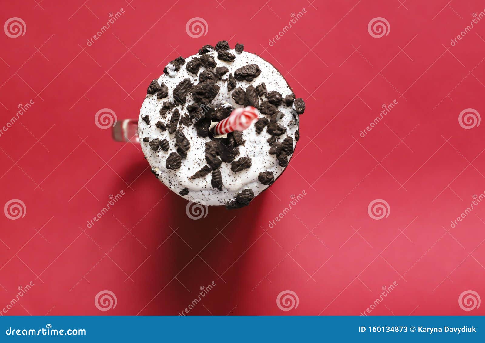 Donut on the Red Background. Stock Image - Image of copy, donut: 160134873