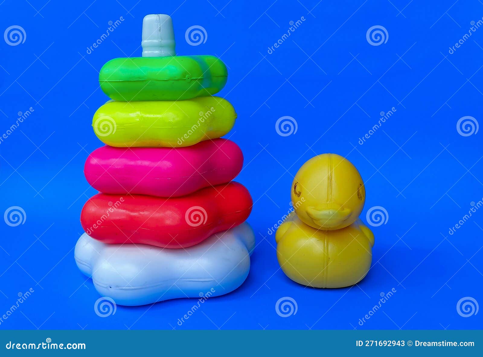 Donut Ring Educational Toy Stacking for Children. Stock Image - Image ...