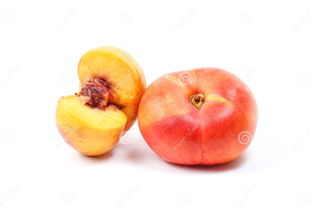 Donut Saturn Nectarine Peach Stock Image - Image of background, white ...