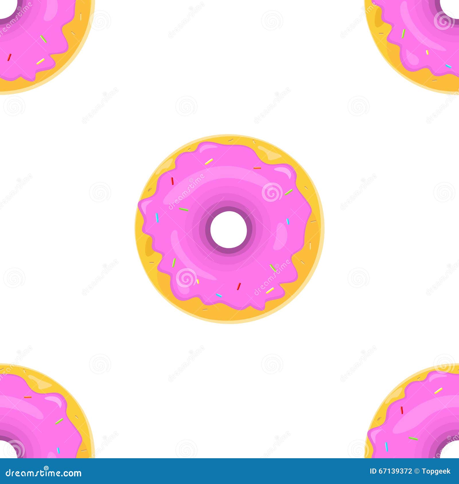 Donut Seamless Background Texture Pattern Stock Vector - Illustration ...