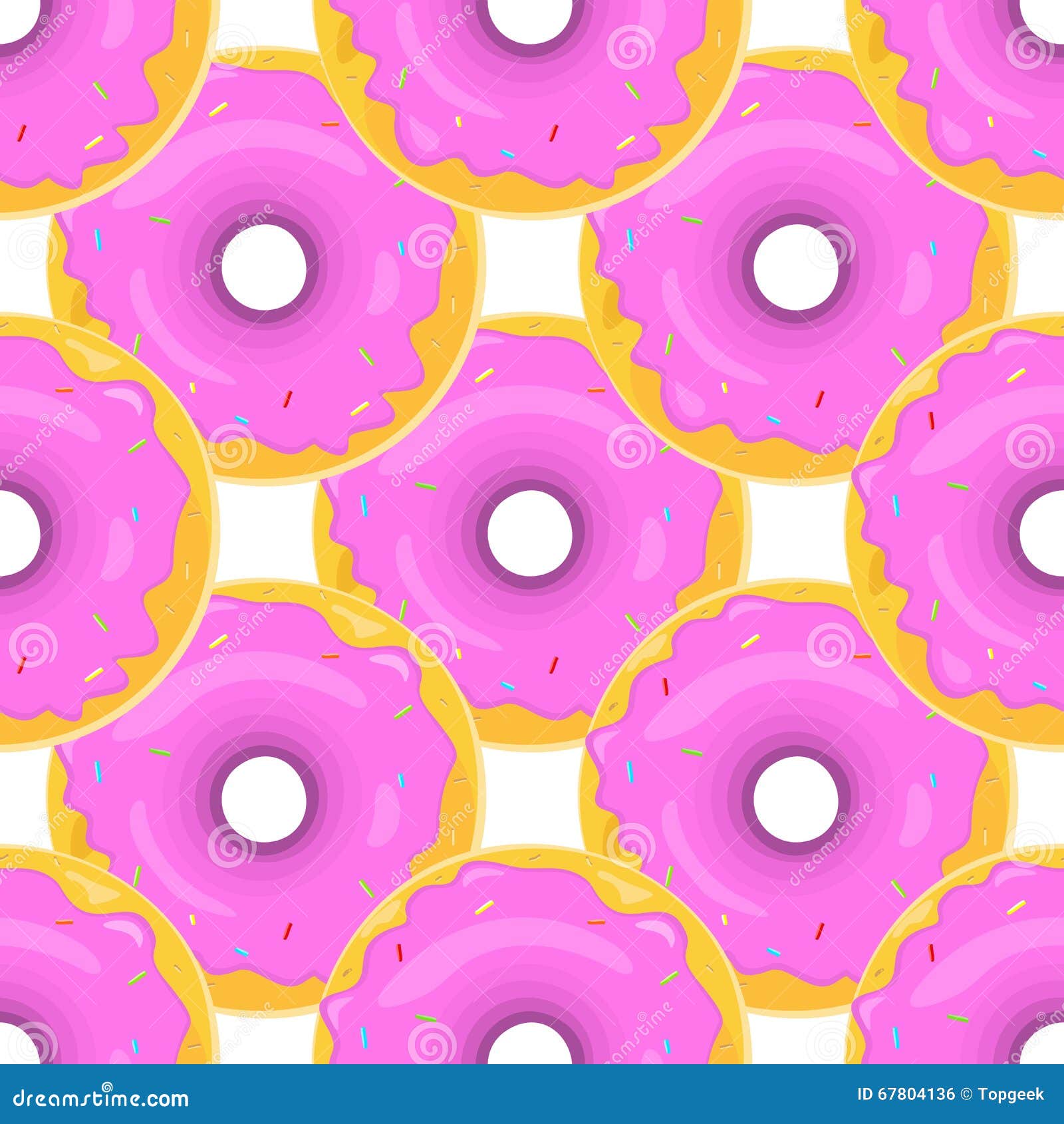 Donut Seamless Background Texture Pattern Stock Vector - Illustration ...