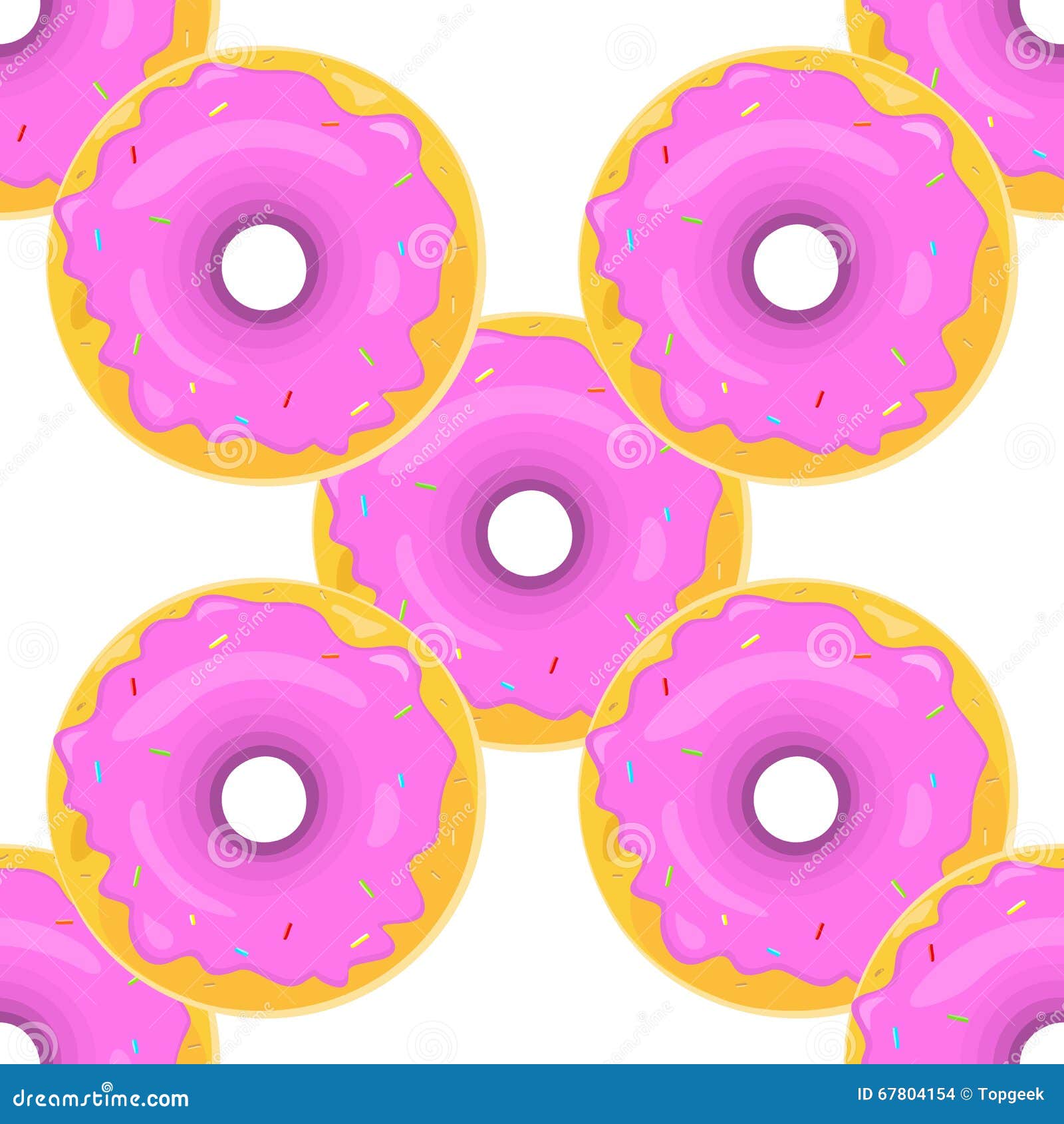 Donut Seamless Background Texture Pattern Stock Vector - Illustration ...
