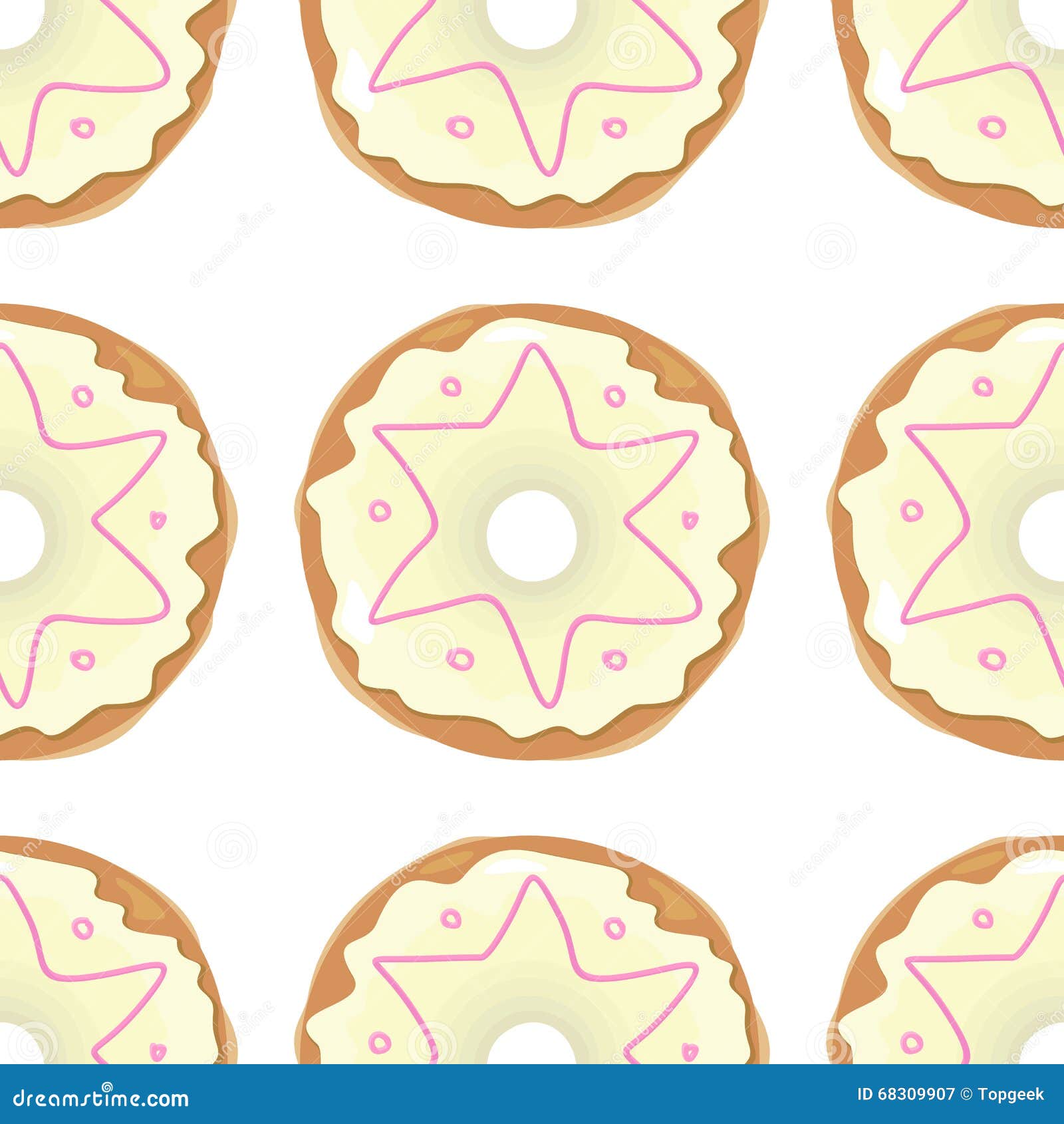 Donut Seamless Background Texture Pattern Stock Vector - Illustration ...