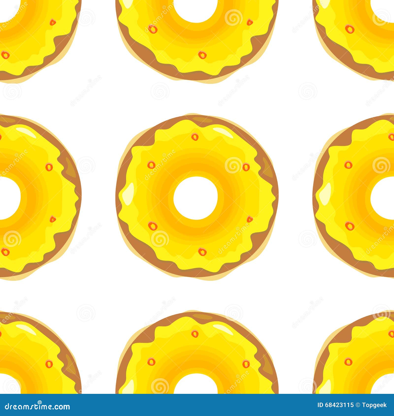 Donut Seamless Background Texture Pattern Stock Vector - Illustration ...