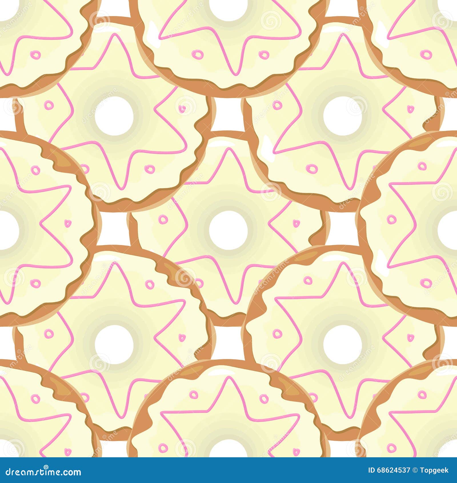 Donut Seamless Background Texture Pattern Stock Vector - Illustration ...