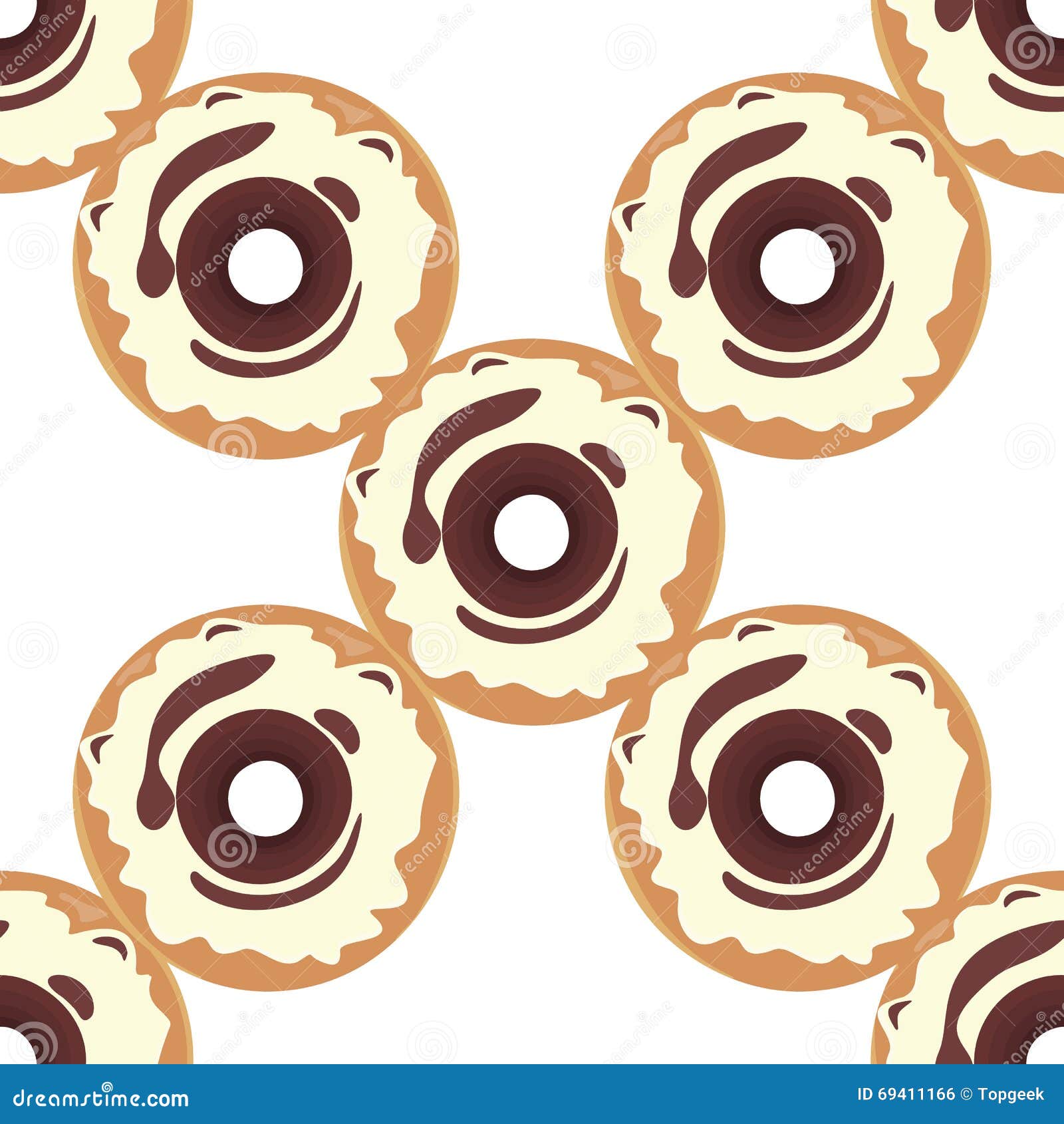 Donut Seamless Background Texture Pattern Stock Vector - Illustration ...
