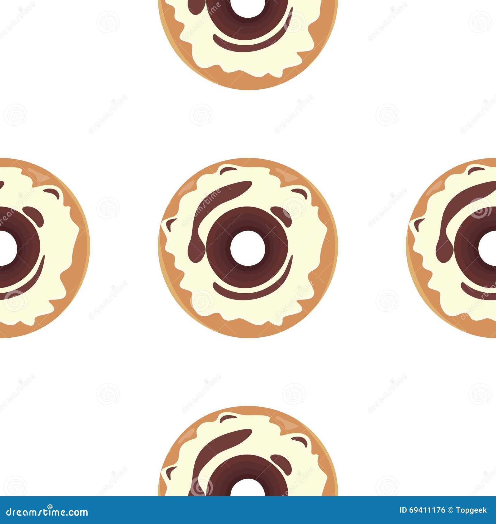Donut Seamless Background Texture Pattern Stock Vector - Illustration ...