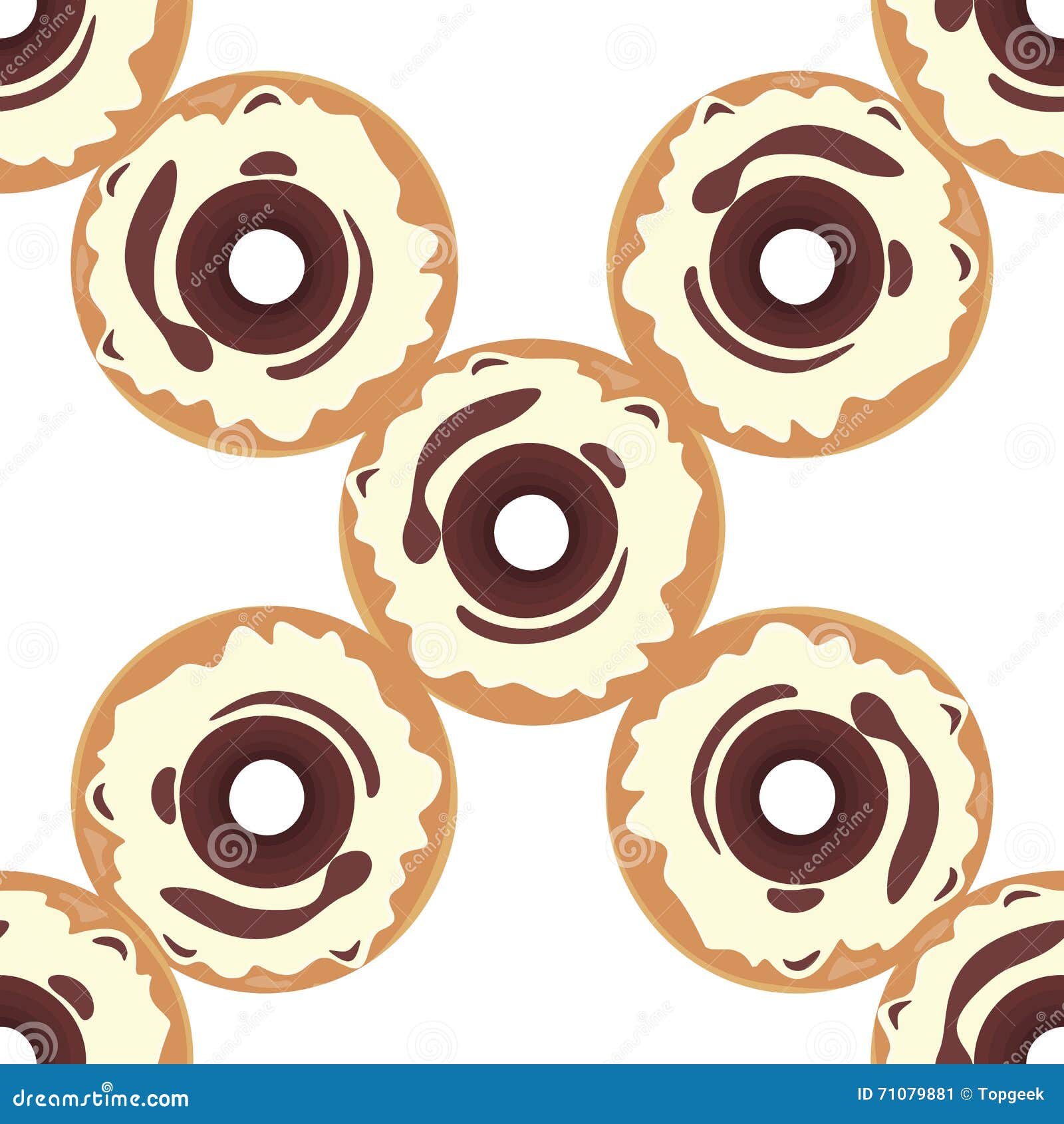 Donut Seamless Background Texture Pattern Stock Vector - Illustration ...