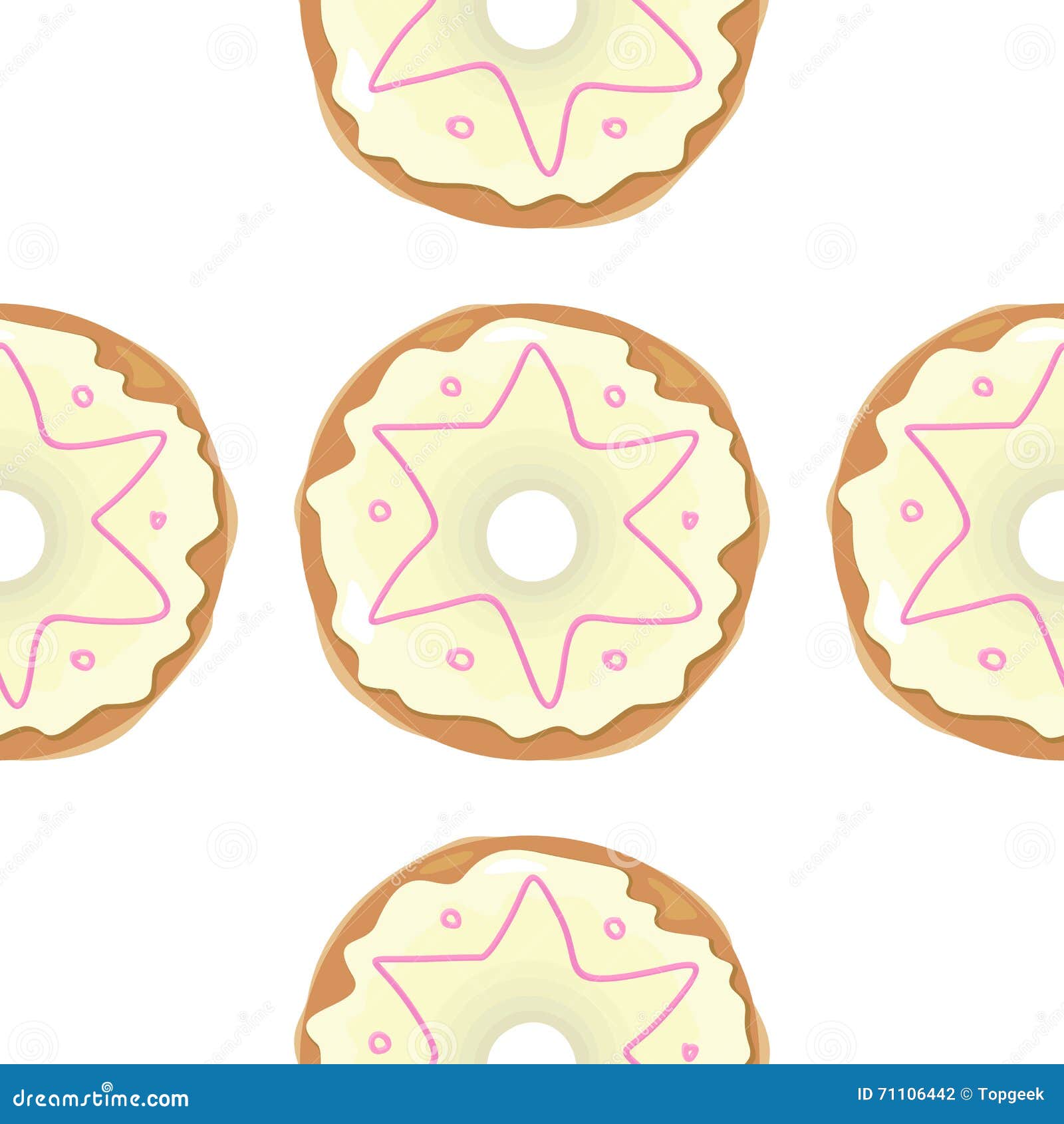 Donut Seamless Background Texture Pattern Stock Vector - Illustration ...