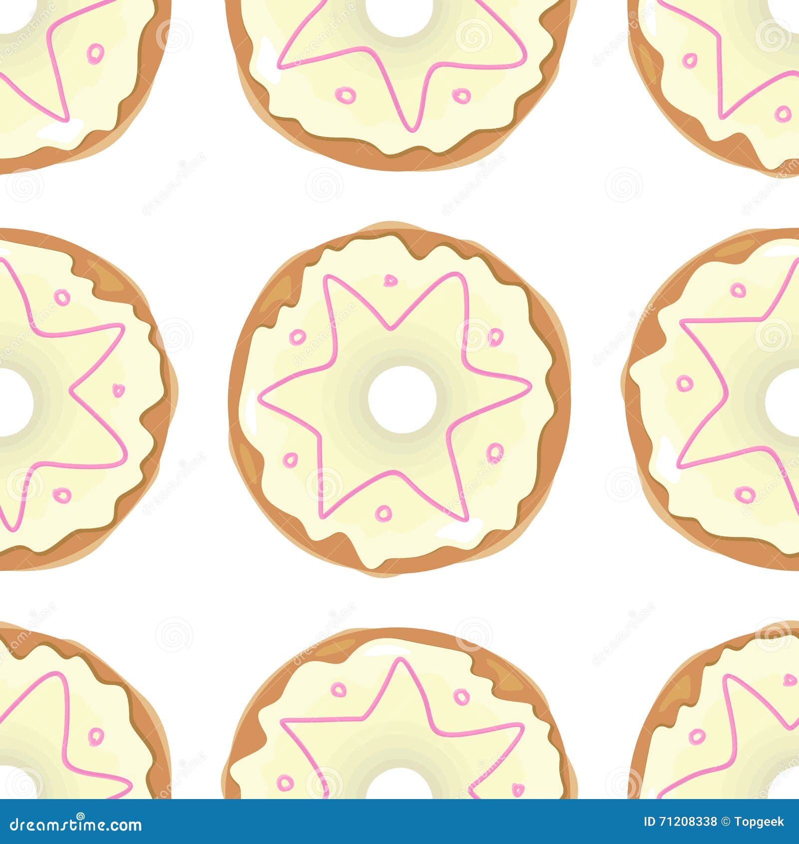 Donut Seamless Background Texture Pattern Stock Vector - Illustration ...
