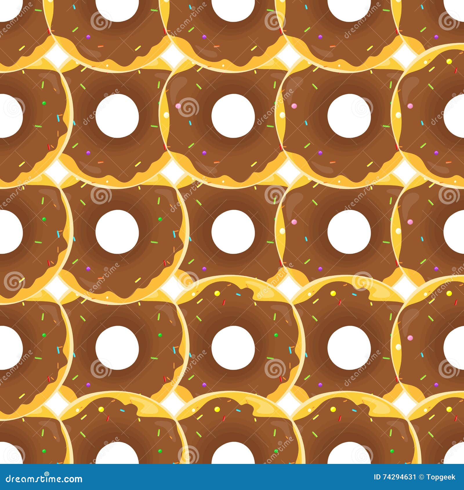 Donut Seamless Background Texture Pattern Stock Vector - Illustration ...
