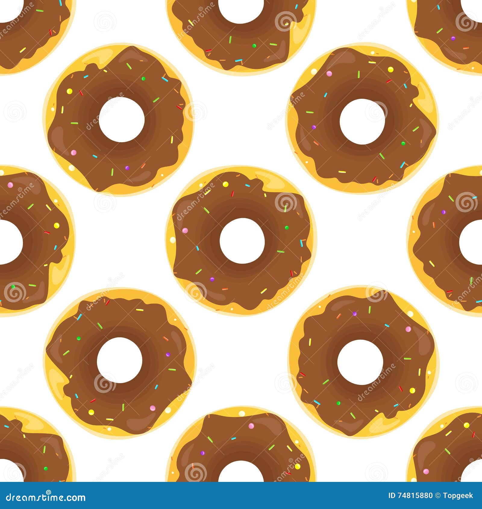 Donut Seamless Background Texture Pattern Stock Vector - Illustration ...