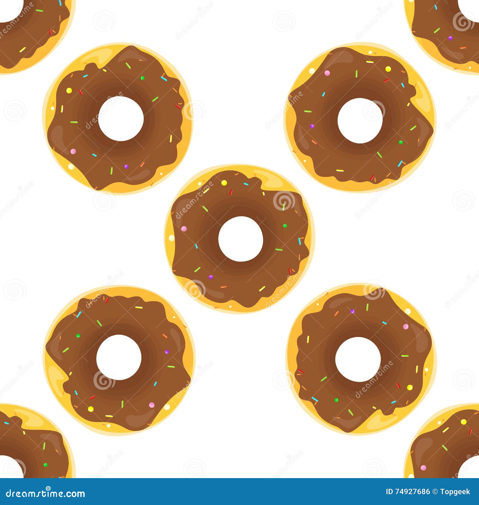 Donut Seamless Background Texture Pattern Stock Vector - Illustration ...