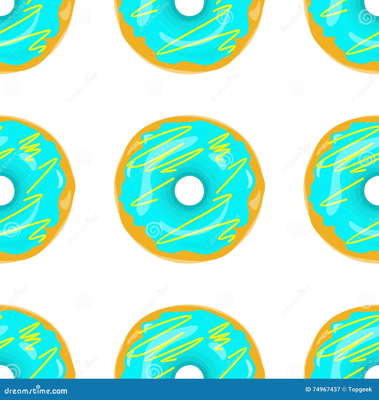 Donut Seamless Background Texture Pattern Stock Vector - Illustration ...