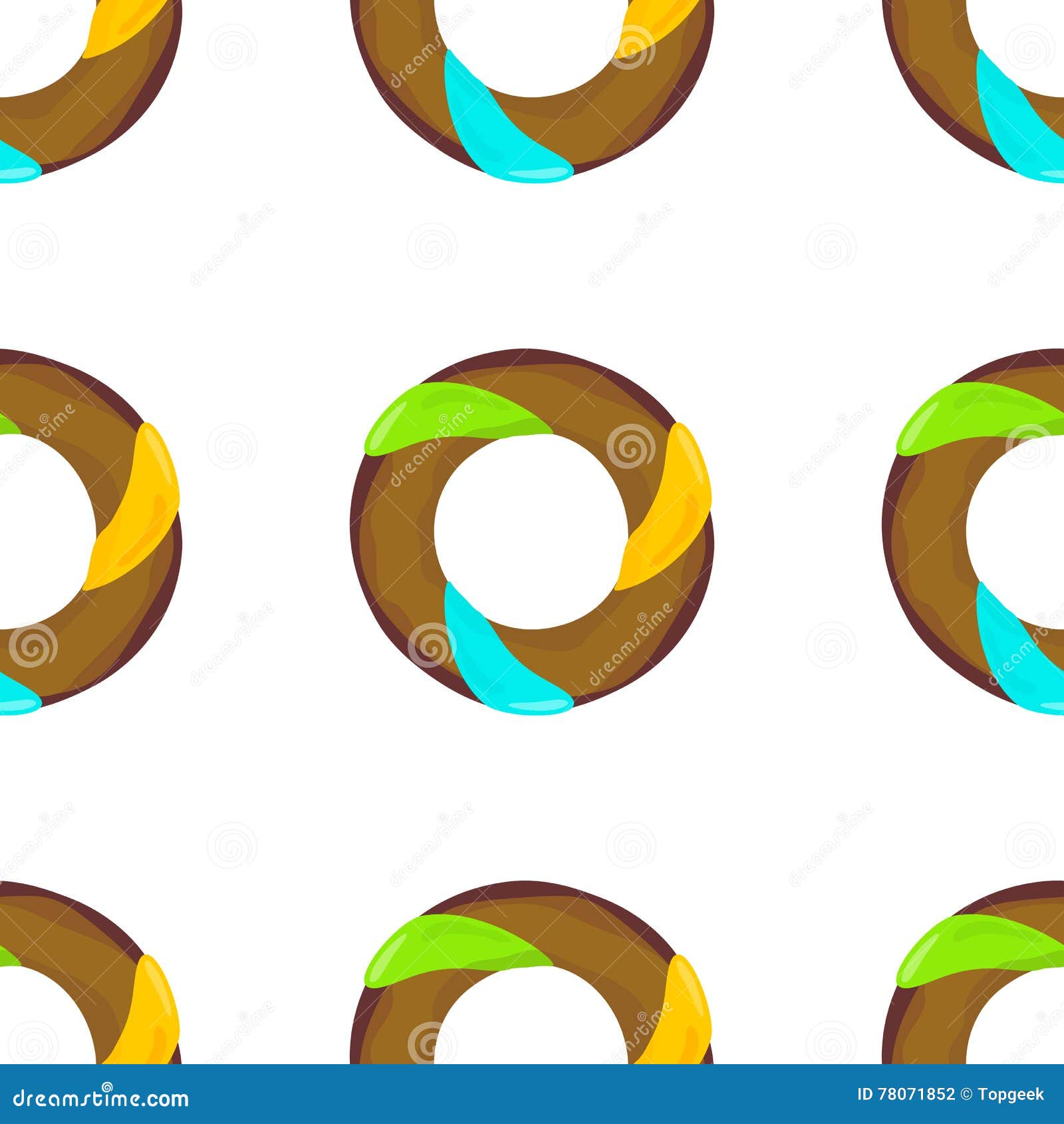 Donut Seamless Background Texture Pattern Stock Vector - Illustration ...