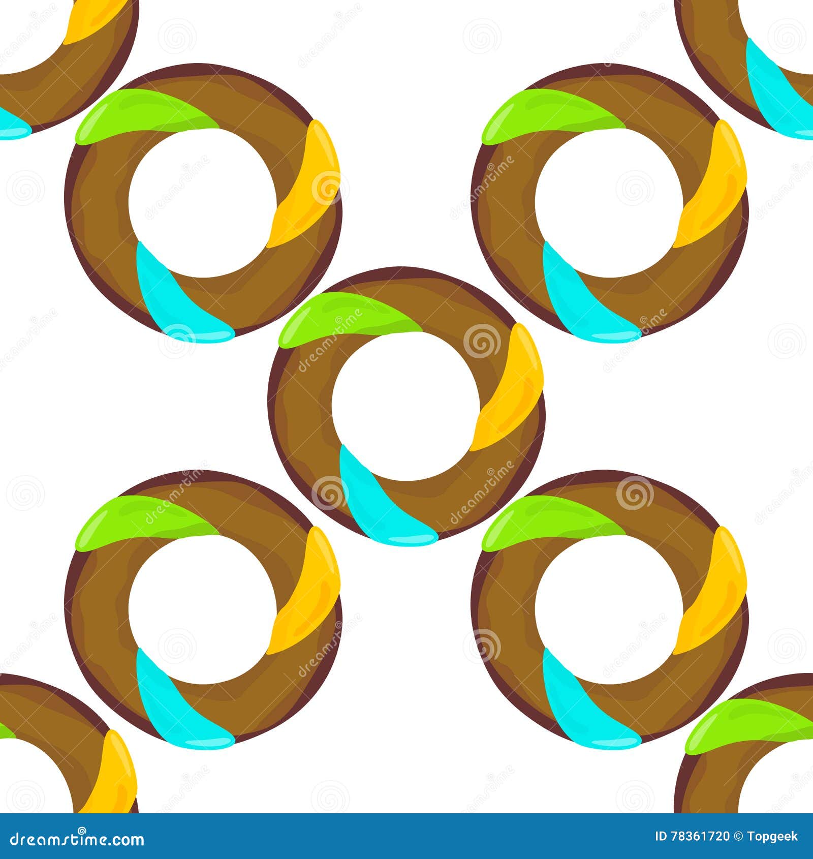 Donut Seamless Background Texture Pattern Stock Vector - Illustration ...