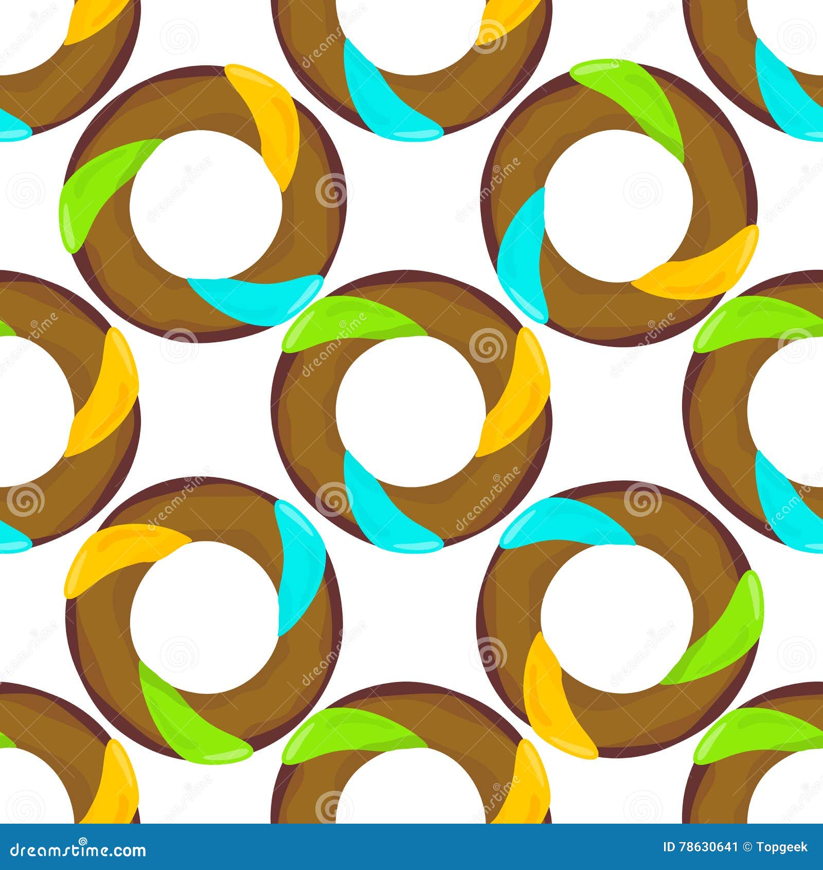 Donut Seamless Background Texture Pattern Stock Vector - Illustration ...