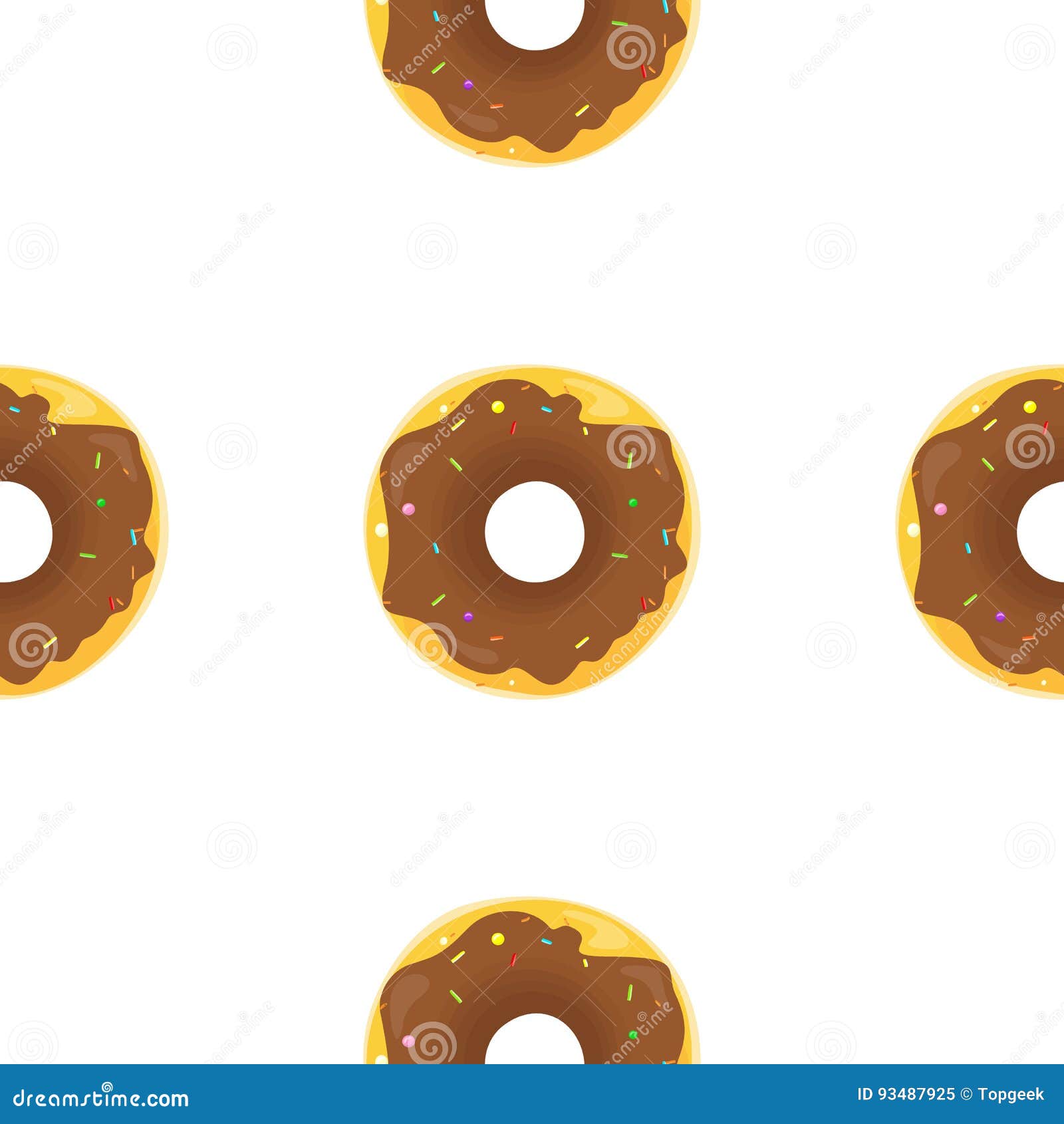 Donut Seamless Background Texture Pattern Stock Vector - Illustration ...