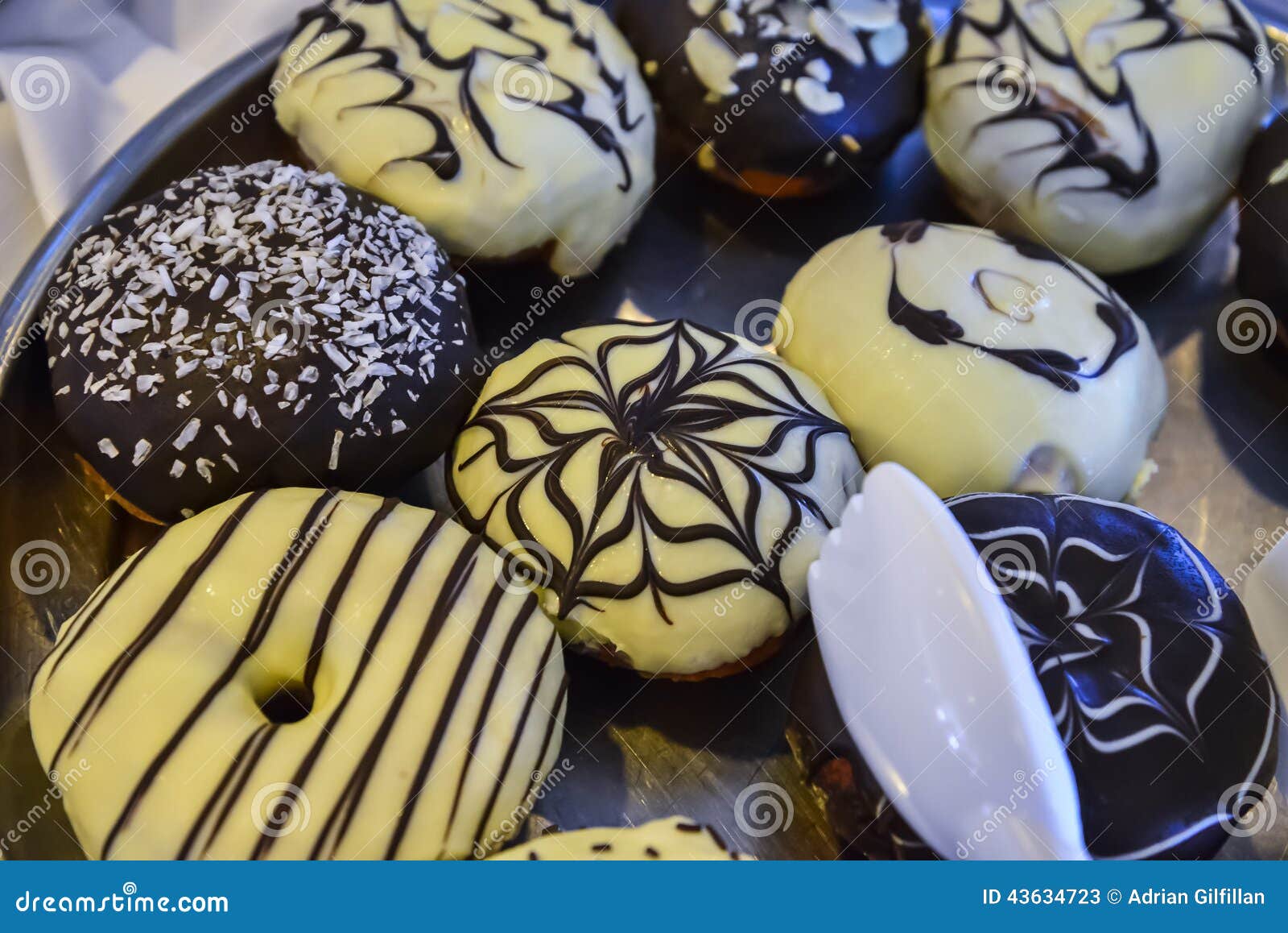 Donut selection stock image. Image of chocolate, doughnuts - 43634723