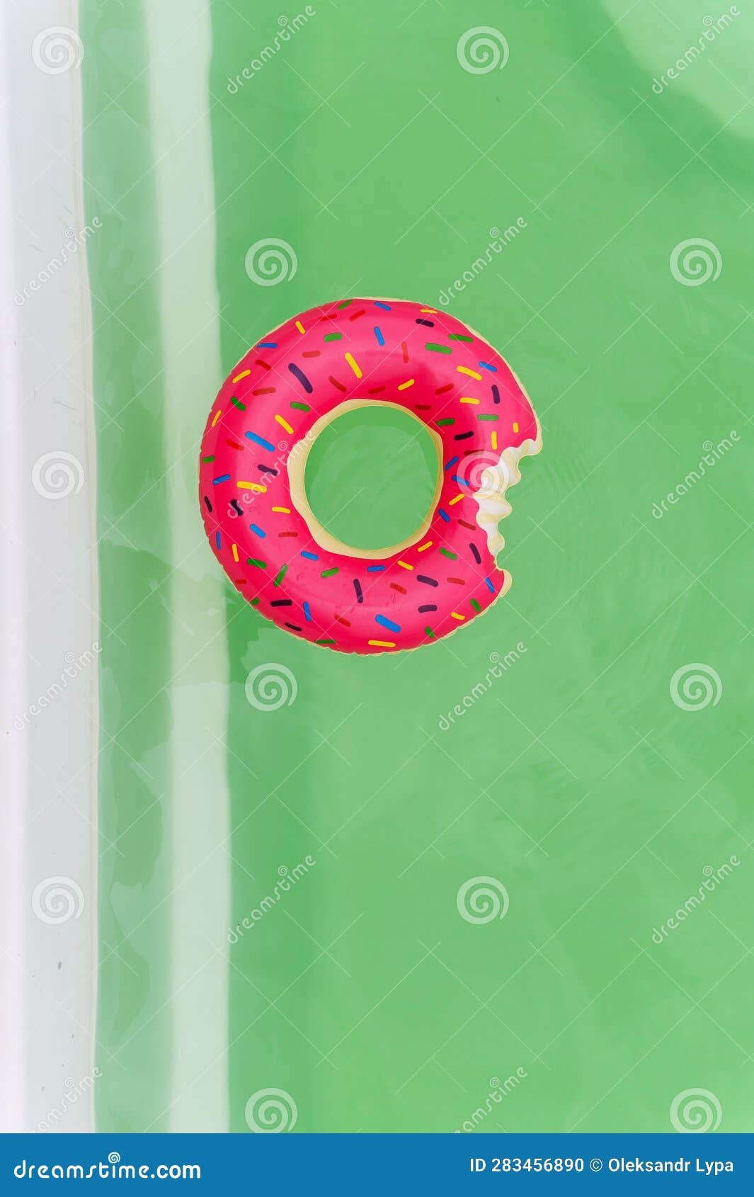 Donut Shaped Donut Shown On A White Background. Round, With A Hole In ...