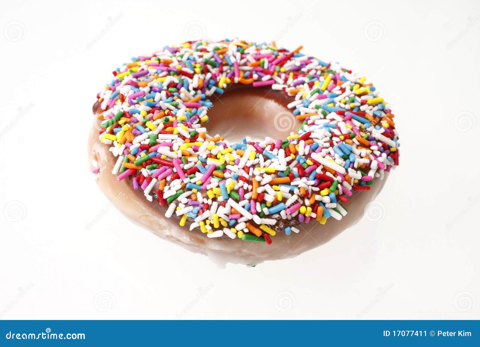 Donut with sprinkles stock image. Image of sweet, sugar - 17077411