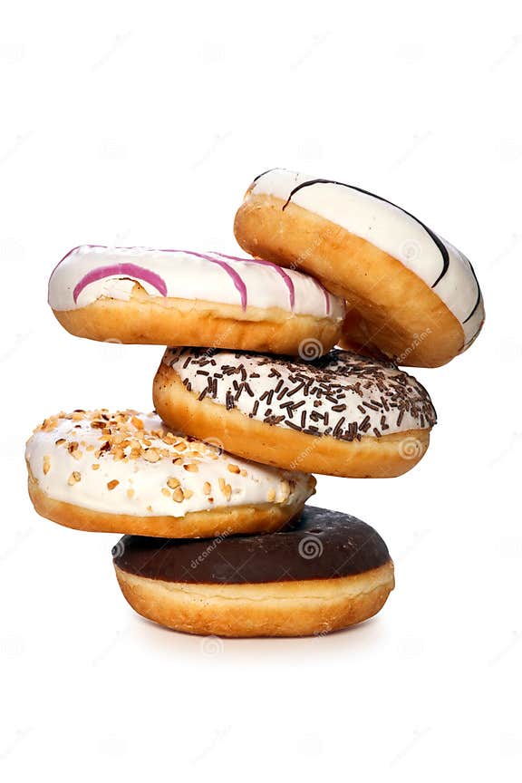 Donut Stack stock photo. Image of stack, dessert, nuts - 13124252