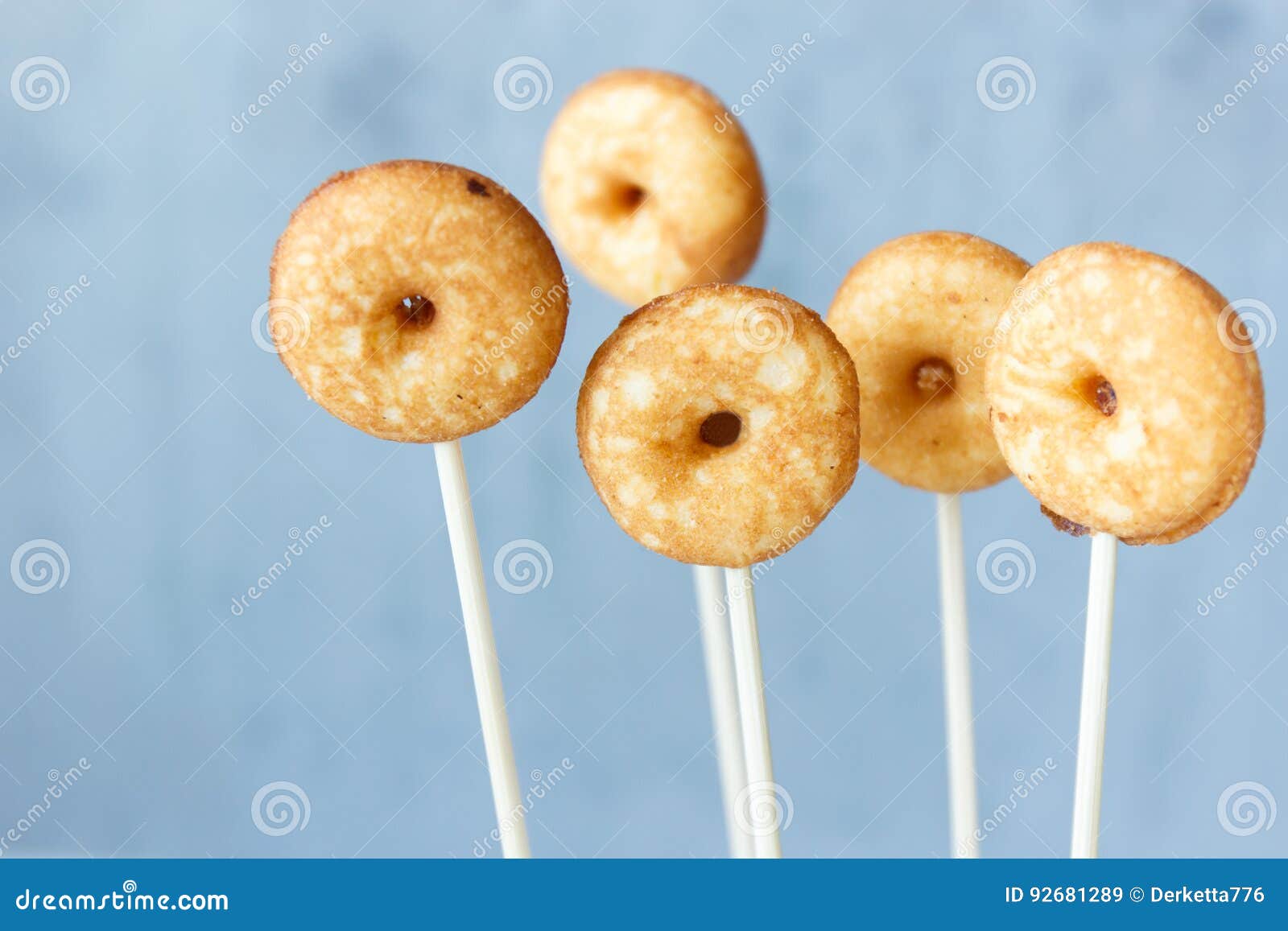 Donut on a stick. stock image. Image of baking, food - 92681289