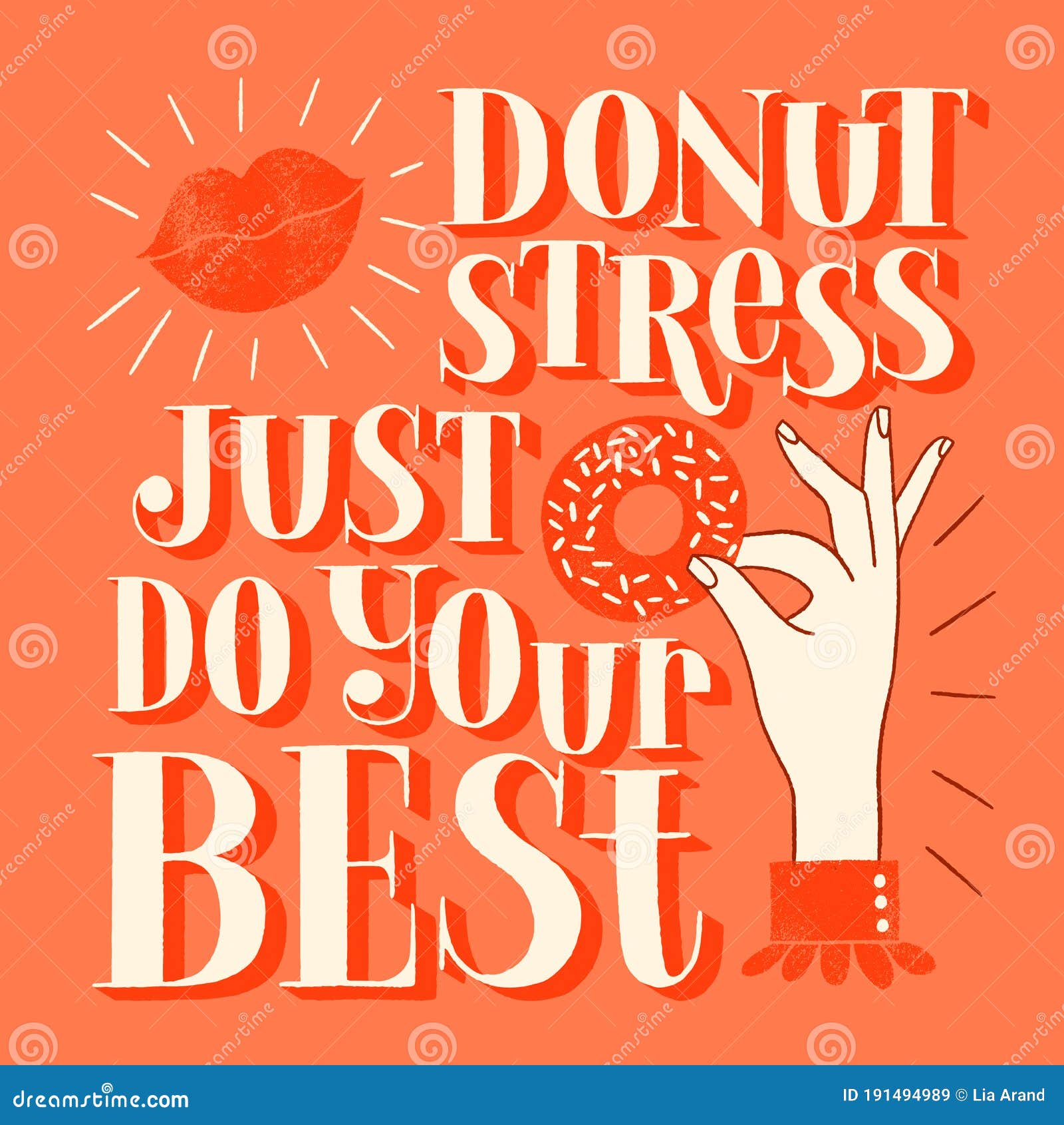 Donut Stress Do Not Stress Funny Pun For Donut Lovers Lettering