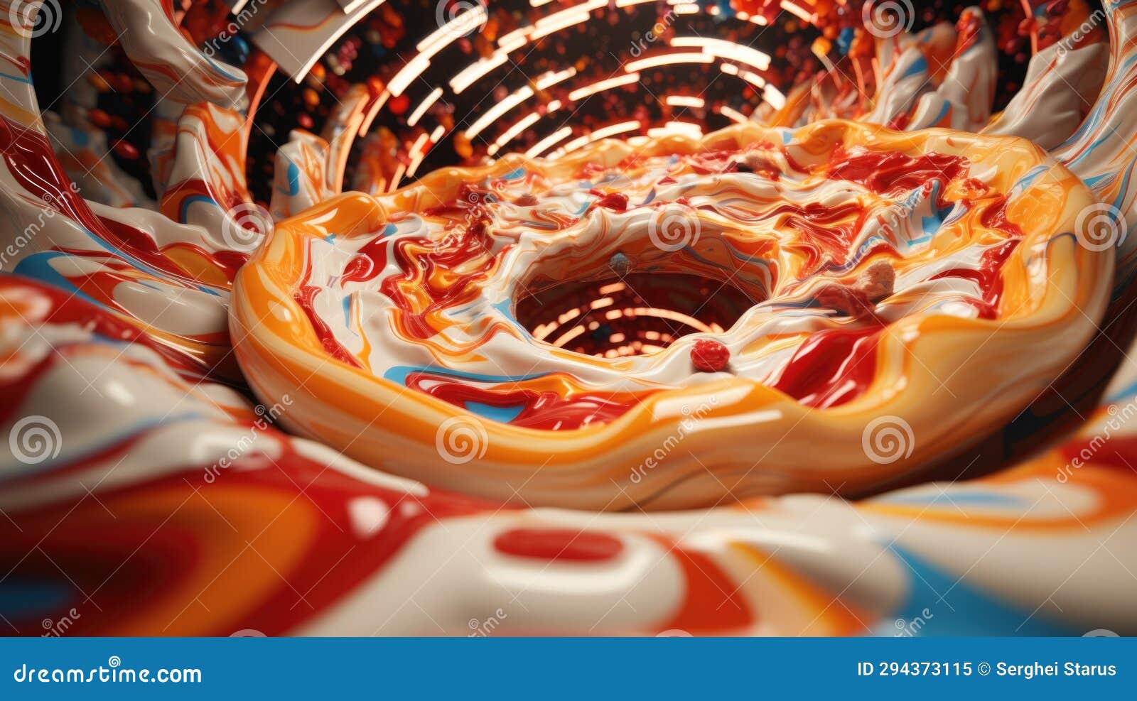 Donut With Liquid Choco Splash Royalty-Free Stock Photo | CartoonDealer ...