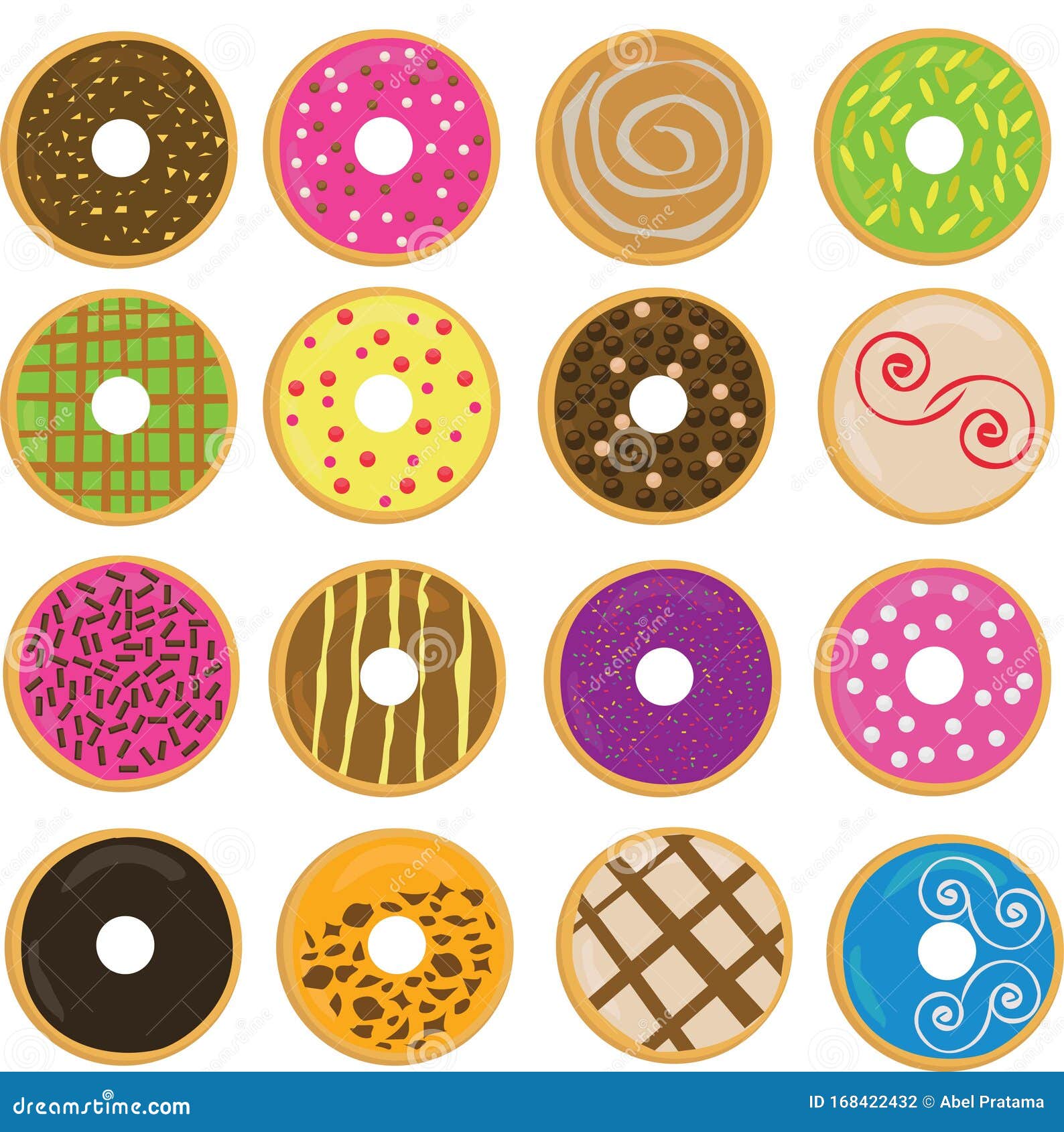 Donut Vector Design Flat Illustration Stock Vector - Illustration of ...