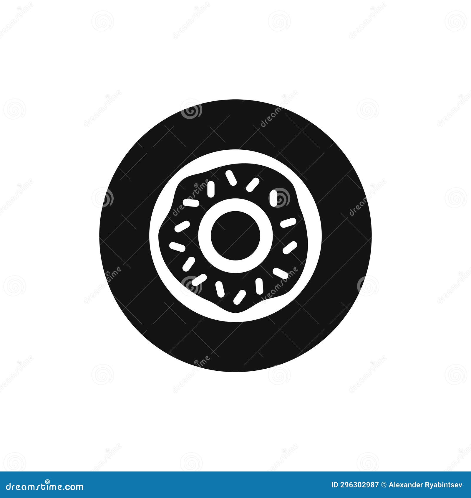 Donut vector icon stock illustration. Illustration of round - 296302987