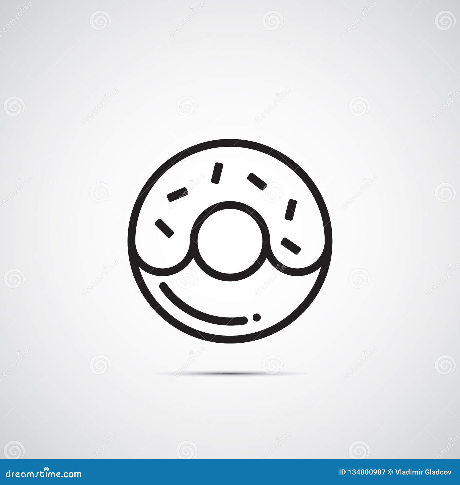 Donut Vector Set Isolated On White. Doughnut Glazed Collection ...