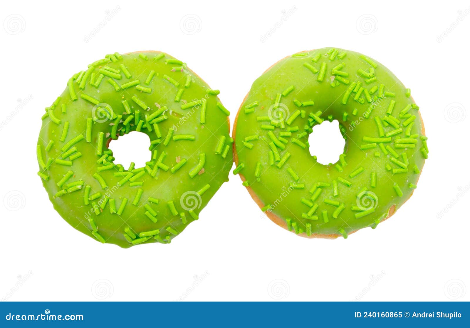 Donut Verde Isolada Em Fundo Branco. Imagem de Stock - Imagem de fundo, isolado: 240160865