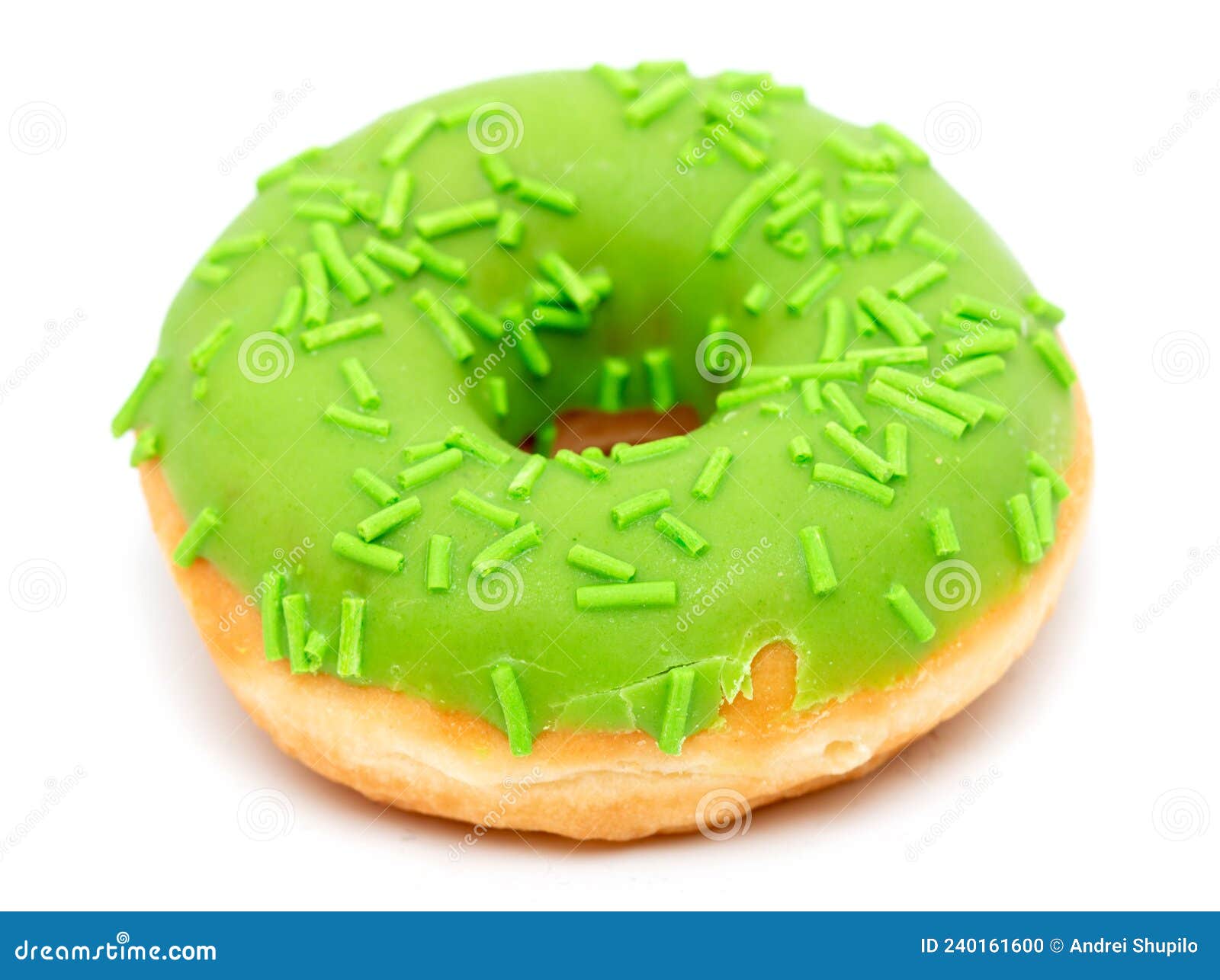 Donut Verde Isolada Em Fundo Branco. Foto de Stock - Imagem de gostoso ...