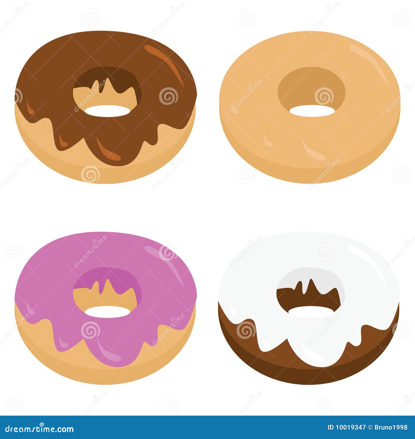 Donuts stock vector. Illustration of round, doughnut - 10019347