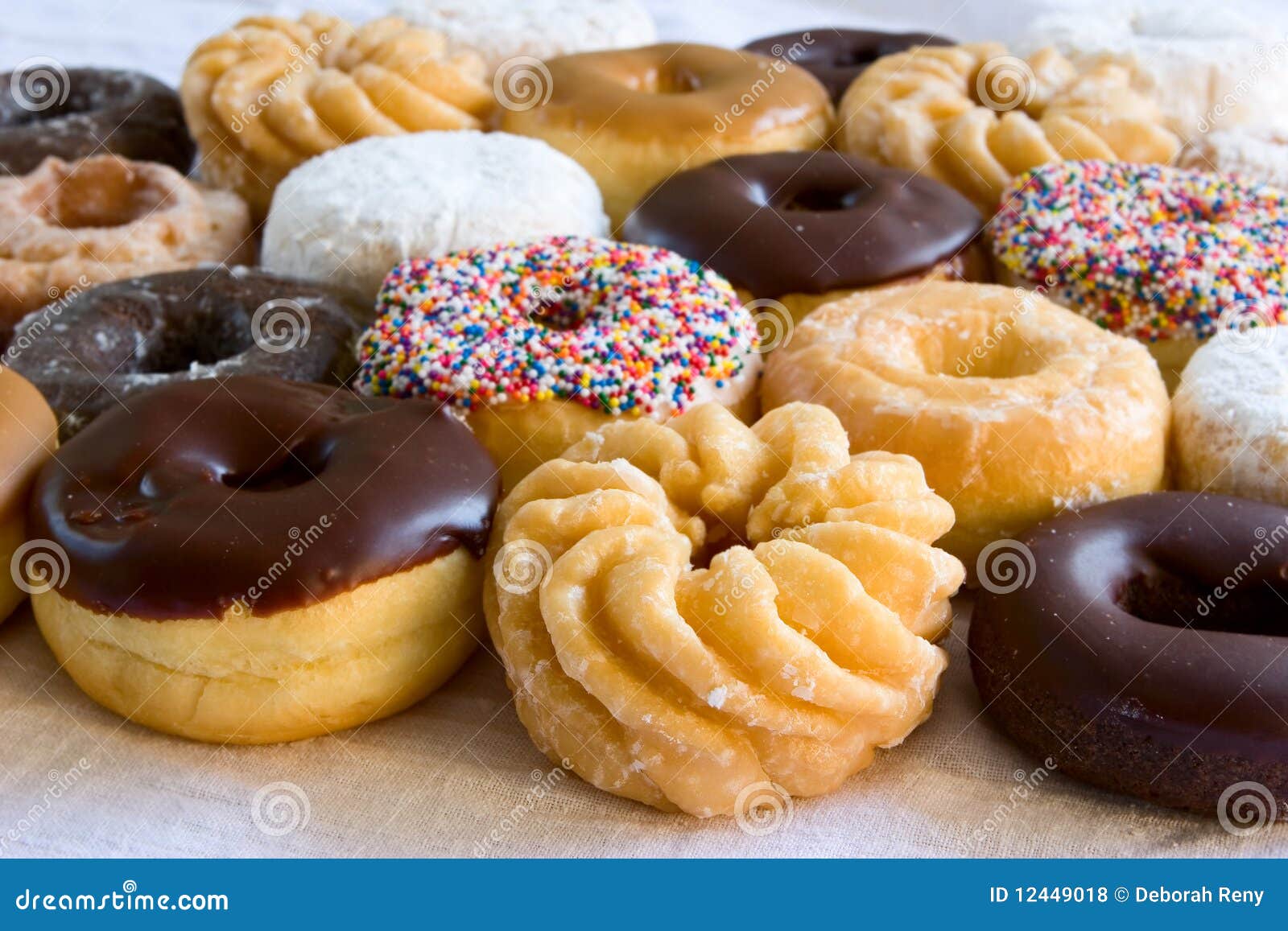 Donuts - an assortment stock photo. Image of fried, delicious - 12449018