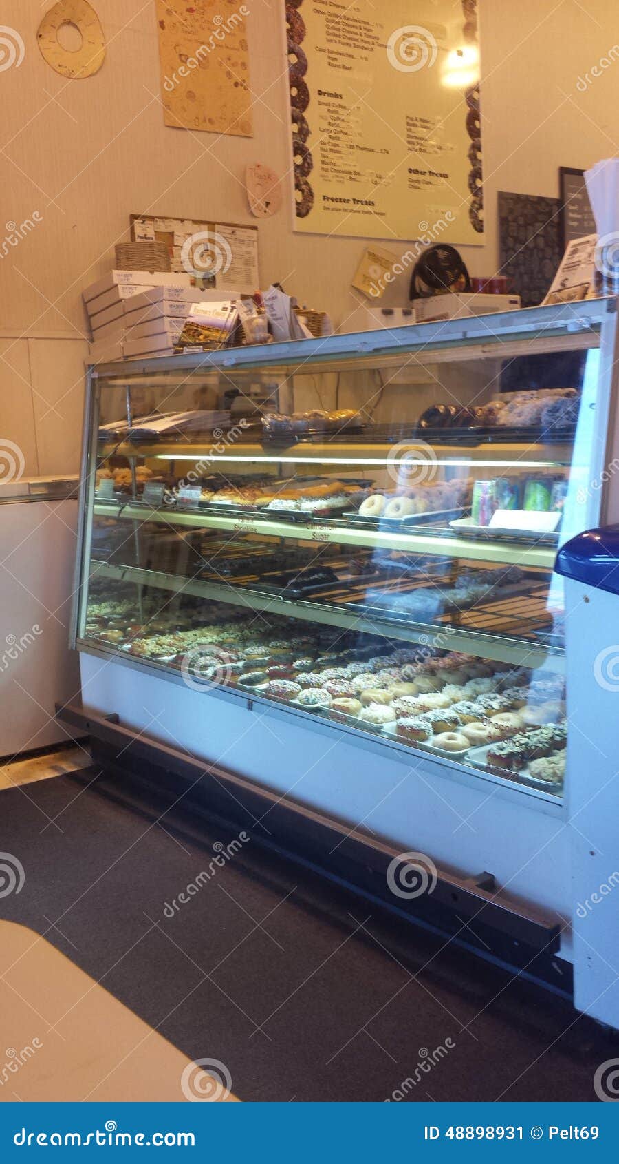 Donuts stock image. Image of lots, counter, chocolate - 48898931