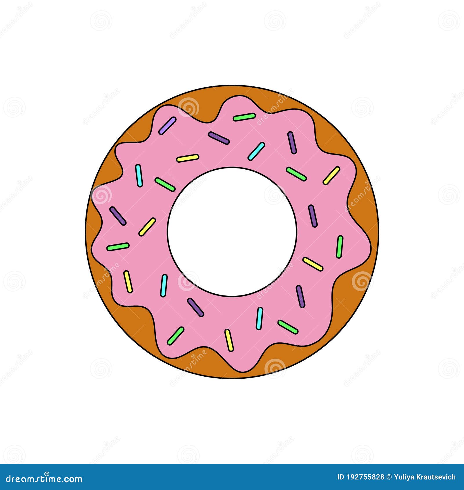 Donuts Doodle Element. Vector Illustration Stock Vector - Illustration ...
